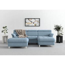 Sit & More sit&more Ecksofa &raquo;Marano L-Form&laquo; inklusive Kopfteilverstellung, optional Schlaffunktion & Bettkasten blau 98% Polyester, 2% Polyamid B/H/T: 257cm x 