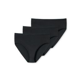 Damen Midislip "Uncover Cotton", uncover by Schiesser, Gr. S, schwarz, Single Jersey, Obermaterial: 95% Baumwolle, 5% Elasthan, Unterhosen, weich,