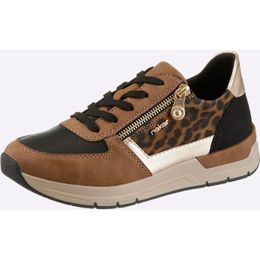 Rieker Damen Sneaker, Gr. 37, braun, Lederimitat, Schuhe