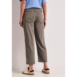 Street One Damen Loose-fit-Jeans, beige, Gr. 34, unifarben, Jeans, 56% Lyocell, 22% Polyester, 19% Viskose, 3% Elasthan, Jeans, mit Wide Legs