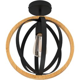 Eglo Deckenleuchte &raquo;BASILDON Deckenlampe, Holz, Vintage, Wohnzimmerlampe, Flurlampe, Lampe&laquo; E27 1 Stk. Deckenleuchte, Schlafzimmer, H37,5 x &Oslash;32, 