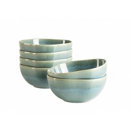 M&auml;ser M&Auml;SER Sch&uuml;ssel &raquo;Cordelia, Sch&uuml;ssel Set, aus Steinzeug, &Oslash; 16 cm&laquo; 6 Stk. aus Steinzeug gr&uuml;n Steinzeug &Oslash; 16cm
