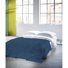 Fleuresse Plaid &raquo;Plaid&laquo; Halbleinen, in Gr. 180x270 cm, Plaid blau Baumwolle, Leinen B/L: 180cm x 270cm