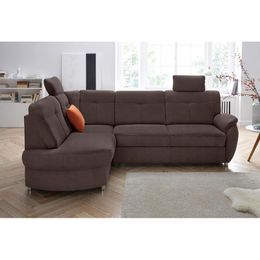 Sit & More sit&more Ecksofa &raquo;Sonoma L-Form&laquo; wahlweise mit Schlaffunktion und Bettkasten braun Kunstleder SOFTLUX ;Luxus-Microfaser ALTARA NUBUCK (100% Polyester)