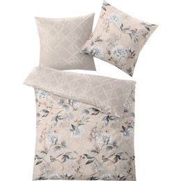 Kleine Wolke Wendebettw&auml;sche &raquo;Kessia&laquo; 2 Stk. grau Mako-Satin, Obermaterial: 100% Baumwolle B/L: 135cm x 200cm, 1 Stk., 1 Stk., Mako-Satin, B/L: 80cm x 80cm, 2 Stk.