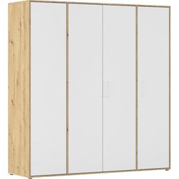 Rauch Kleiderschrank &raquo;VOYAGER Garderobe W&auml;scheschrank Schlafzimmer&laquo; in 3 verschiedenen Ausstattungen BASIC/CLASSIC/PREMIUM, mit 2 modernen 