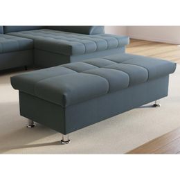 DOMO collection Hocker &raquo;FRANZI, elegant, komfortabel&laquo; inklusive Stauraum blau 100% Polyester B/H/T: 136cm x 43cm x 64cm, Webstoff fein