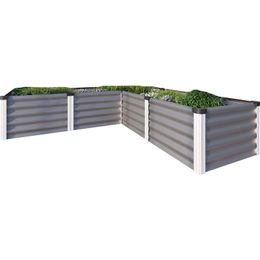 Vitavia Hochbeet &raquo;Meta In&Out 401 M&laquo; BxTxH: 185x185x40 cm, granit/ alu grau B/H/T: 185cm x 40,3cm x 185cm