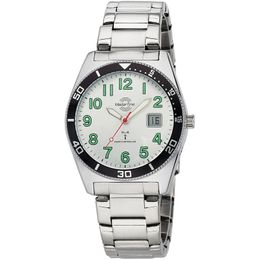MASTER TIME Herren MASTER TIME Funkuhr &raquo;Super Power Sporty&laquo; Armbanduhr, Quarzuhr, Herrenuhr, Datum, Leuchtzeiger, Edelstahlarmband silber 