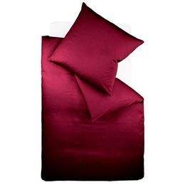 Fleuresse Bettw&auml;sche &raquo;Colours in 135x200, 155x220 oder 200x200 cm&laquo; 2 Stk. Bettw&auml;sche aus 100% Baumwolle, uni, mit Rei&szlig;verschluss lila Mako-Satin, 