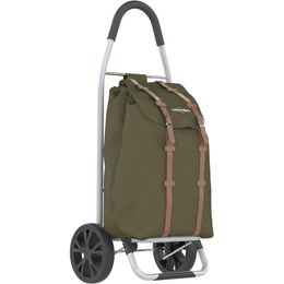 Bischof Einkaufstrolley &raquo;Rasant&laquo; wasserdichte Tasche aus Polyester gr&uuml;n Kunststoff, Stahl Einheitsgr&ouml;&szlig;e