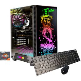 GAMEMAX PC &raquo;Rockstar 8140 AMD Ryzen 7 5700G 16GB 1TB SSD&laquo; Windows 11 WLAN AC Wi-Fi 5, 2x PS/2, 2x USB 2.0, 4x USB 3.2 Gen1 Typ A, 1x DVI, 1x HDMI, 3x 
