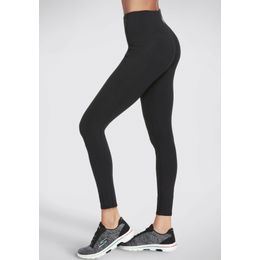Skechers Damen Leggings "Women's High Waisted Legging", schwarz, Gr. XXXL, Obermaterial: 88% Nylon, 12% Elasthan, Hosen, mit Handytasche,