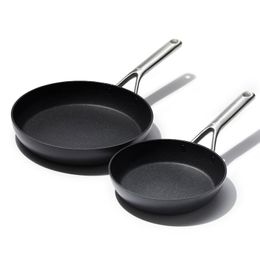 OXO Good Grips Bratpfanne &raquo;Ceramic Professional Antihaft-Bratpfannen-Set &ndash; 20 & 26 cm&laquo; Edelstahl Set, 2 tlg. das perfekte Duo f&uuml;r flexibles Kochen &mdash; 