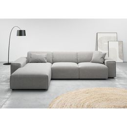 Home Affaire Ecksofa &raquo;Glimminge auch in Breitcord, Feincord, Boucl&eacute; + Easy care-Bezug&laquo; L-Form, Breite 294, Zierkissen grau 100% Polyester B/H/T: 294cm