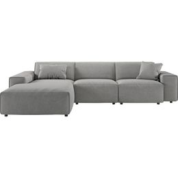 Home Affaire Ecksofa &raquo;Glimminge auch in Breitcord, Feincord, Boucl&eacute; + Easy care-Bezug&laquo; L-Form, Breite 294, Zierkissen grau 100% Polyester B/H/T: 294cm