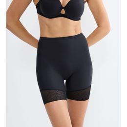Triumph Damen Panty "Comfort Contour Mid-Thigh Panty", Gr. XL, schwarz, Microtouch, Obermaterial: 56% Polyamid, 44% Elasthan, Unterhosen, flache