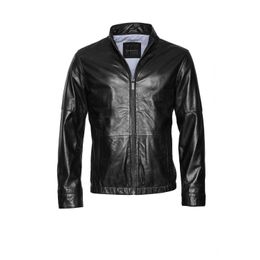 Bugatti Herren Lederjacke "BUANGELO", schwarz, Gr. 60, uni, Obermaterial: 100% Lammleder LEL., Jacken, Mit seitlichen Eingrifftaschen