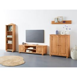 OTTO home Wohnwand &raquo;Mette&laquo; 3 Stk. tlg. beige Massivholz Einheitsgr&ouml;&szlig;e