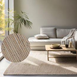 Hanse Home Teppich &raquo;Dhaka Juteteppich&laquo; rechteckig 5 mm H&ouml;he L&auml;ufer, handgewebt, Jute, Wolle, Natur, Wohnzimmer, Flur, Klassisch beige Jute B : 190cm 1