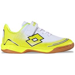 Lotto M&auml;dchen Hallenschuh, Gr. 35, gelb, Synthetik, mehrfarbig, Schuhe, - Indoor Sportschuhe mit nicht abf&auml;rbender Sohle