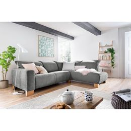 Home Affaire Ecksofa &raquo;H&ouml;rnum bequemes Wohlf&uuml;hlsofa, Federkern, Breite 281cm, L-Form&laquo; wahlweise mit motorischer Relaxfunktion, mit verstellbarer 