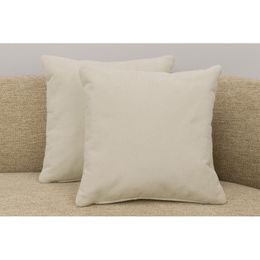 OTTO home Dekokissen &raquo;Langelland&laquo; Dekokissen mit F&uuml;llung, Sofakissen 2er Set 40x40cm beige Polyester B/L: 40cm, 2 Stk.