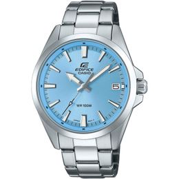 CASIO EDIFICE Herren CASIO EDIFICE Quarzuhr Armbanduhr, Herrenuhr, Edelstahlarmband, Datum, Neo-Display, analog silber Einheitsgr&ouml;&szlig;e