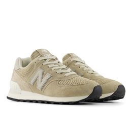 New Balance Damen Sneaker "574", Gr. 37,5beige, Leder, Synthetik, Textil, Schuhe, f&uuml;r Erwachsene entwickelt, mit Gummilaufsohle