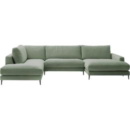 Home Affaire Wohnlandschaft &raquo;Downtown XXL B/T/H: 341/223/84 cm Loungem&ouml;bel zum Relaxen&laquo; weicher Sitzkomfort, Cord-Bezug, weicher Sitzkomfort U-Form 