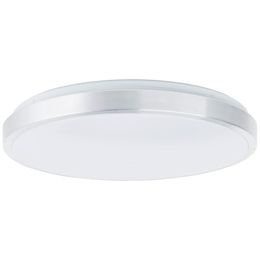 BRELIGHT LED Wandleuchte &raquo;Livius&laquo; 1 Stk. warmwei&szlig; - kaltwei&szlig; D 49 cm, 3800 lm, 3000-6500 K, CCT, dimmbar, nickelfarben silber &Oslash; 48cm H: 9cm, 1 Stk.