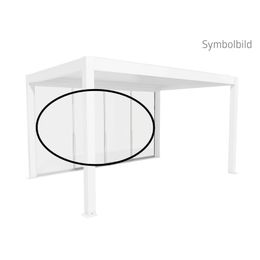 BioHort Glasschiebet&uuml;r &raquo;Klarglas Gr. 4 m f&uuml;r Pergola, verschiedene Farben&laquo; 364,5x 234,9 cm, Glaselemente aus 10 mm ESG Glas, Stahl 234,9cm, 364,5cm