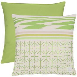 Apelt Dekokissen &raquo;3964&laquo; Wendekissenh&uuml;lle mit F&uuml;llung, 1 St&uuml;ck gr&uuml;n Baumwolle, Polyester B/L: 45cm x 45cm, 1 Stk.