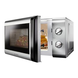 Privileg Mikrowelle &raquo;148438&laquo; Mikrowelle 800 W mit 5 Leistungsstufen, silber silber Einheitsgr&ouml;&szlig;e Mikrowelle