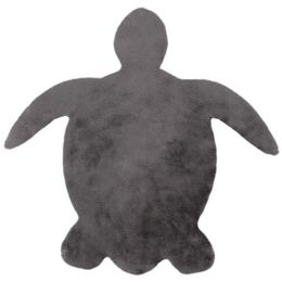 Kayoom Kinderteppich &raquo;Lille 863&laquo; Motivform 15 mm H&ouml;he Kurzflor, Rabitt, weich flauschig, Schildkr&ouml;te Kontur Polyester B : 83cm 1 Stk., 15mm, L: 92cm