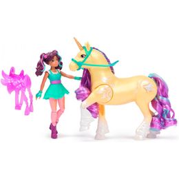 Spin Master Anziehpuppe &raquo;Unicorn Academy - Ava & Pflanzen-Magie Leaf&laquo; mit echter M&auml;hne und Leuchteffektt bunt Einheitsgr&ouml;&szlig;e Anziehpuppe