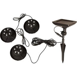 Parforce Traditional Hunting LED Solarleuchte &raquo;Solar-Dekoration Wasserlicht&laquo; LED-Board 1 Stk. Tageslichtwei&szlig; D&auml;mmerungssensor, 3er-Set, Unterwassereinsatz bis max 1m 3, H: 7cm, 1 