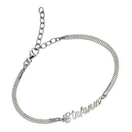 Firetti Damen Armband mit Gravur &raquo;Schmuck Geschenk Silber 925 Namensarmband zur Namenskette&laquo; silber 17cm, Silber 925 (Sterlingsilber)