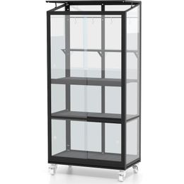 Vitavia Regal &raquo;Regalboden&laquo; Zusatzregal f&uuml;r Balkongew&auml;chshaus "HKP4mm", schwarz schwarz Aluminium B/H/T: 78,9cm x 6,1cm x 40,3cm