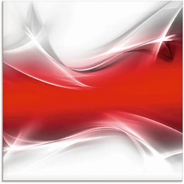 Artland Glasbild &raquo;Kreatives Element&laquo; Gegenstandslos 1 Stk. tlg. in verschiedenen Gr&ouml;&szlig;en rot B/H/T: 30cm x 30cm, Glasbild Gegenstandslos, 1 Stk.