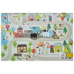 Kayoom Kinderteppich &raquo;Sympathy Kids 241&laquo; rechteckig 5 mm H&ouml;he Kurzflor, Modernes Muster, Fu&szlig;bodenheizungsgeeignet Polyester B : 120cm 1 Stk., 5mm, L: 170cm