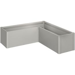 BioHort Hochbeet &raquo;BELVEDERE L-Form mini 1,5, verschiedene Farben&laquo; 152x152x45 cm, extrem langlebig, aus Metall grau Stahl B/H/T: 152cm x 45cm x 152cm