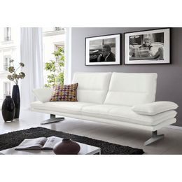 W.Schillig 2,5-Sitzer &raquo;broadway Designsofa mit hohem Sitzkomfort&laquo; Sitztiefenverstellung, Kopfteil- & Seitenteilverstellung, Breite 236cm wei&szlig; Longlife