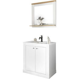 OTTO home Badm&ouml;bel-Set &raquo;WESTMINSTER, Bad im Landhausstil, 2-teiliges Badezimmer&laquo; 2 Stk. tlg. wei&szlig; B/H/T: 80cmcm x 200cmcm x 44cmcm