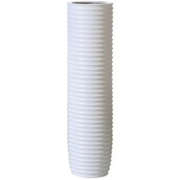 Gilde Bodenvase &raquo;Gentle&laquo; Keramik, matt, mit Rillenstruktur, 58 cm hoch wei&szlig; Keramik B/H/T: 17cm x 58cm x 17cm &Oslash; 17cm