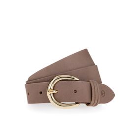 Tamaris Damen Lederg&uuml;rtel ""Clara Gold"", braun, Gr. 120, unifarben, Rindsleder, G&uuml;rtel, 3 cm Breite, aus Rindsleder, mit goldfarbener Dornschnalle