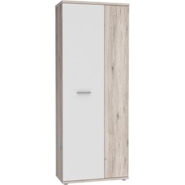 FORTE Mehrzweckschrank &raquo;Platzsparend und kompakt, Stauraum&laquo; B/H/T 68,9/179,1/34,8 cm beige Sandeiche, B/H/T: 68,9cm x 179,1cm x 34,8cm, T&uuml;ren: 2 Stk.