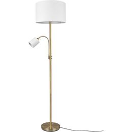 Trio Leuchten Stehlampe &raquo;Hotel&laquo; E14 E27 mit flexibel einstellbarer Leseleuchte, getrennt schaltbar wei&szlig; 2, &Oslash; 40cm H: 170cm