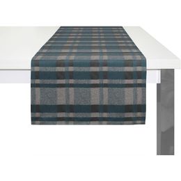 WIRTH Tischl&auml;ufer &raquo;LAUFENBERG&laquo; blau Baumwolle, Polyester B/L: 40cm x 150cm, eckig