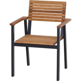 siena GARDEN Gartenstuhl &raquo;&raquo;Bozen&laquo; Aluminium mit Robinienholz&laquo; () 100% FSC, stapelbar beige Aluminium B/H/T: 60cm x 83cm x 58,5cm